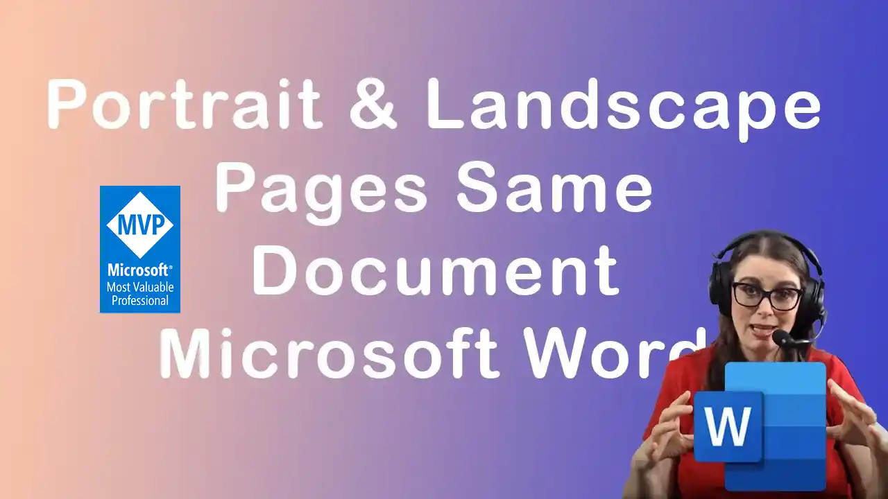 How to Create Portrait and Landscape Pages in the Same Word Document