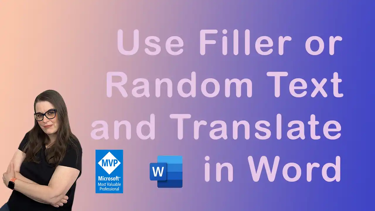 How to Create Random Text and Translate in Word
