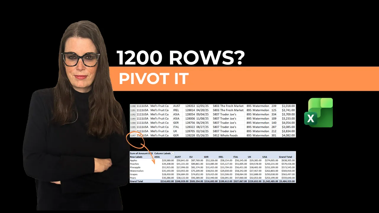 Shrink Large Excel Datasets With Pivot Tables